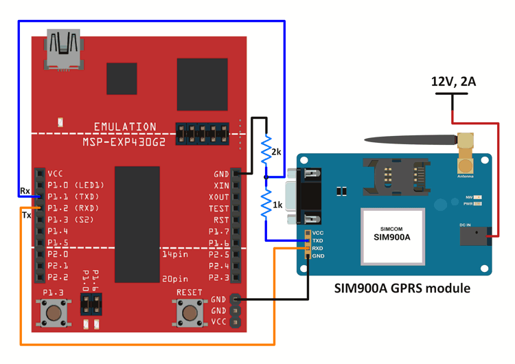 Makerobot Education: Sim900A GPRS Module Interfacing with MSP-EXP430G2 ...