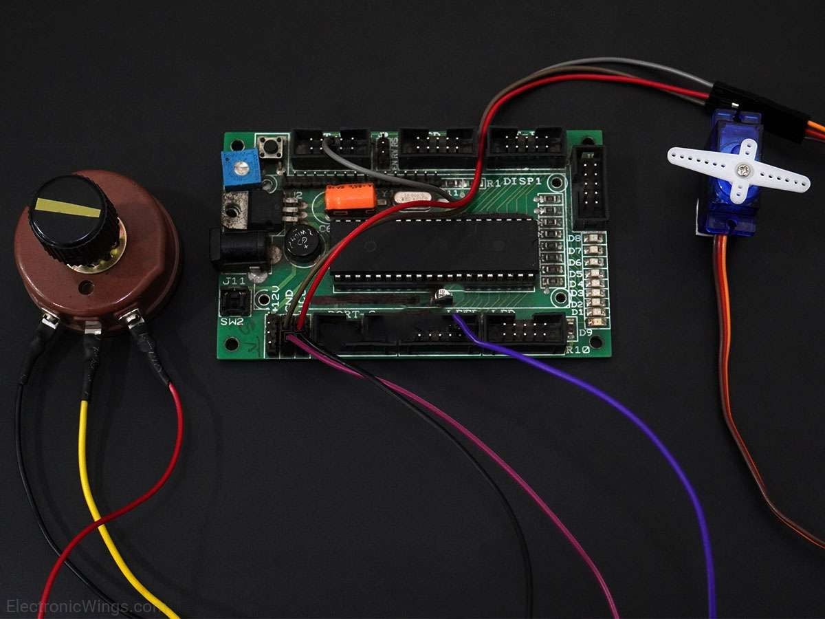 Servo Motor Interfacing with AVR ATmega16 | AVR ATmega Controller..
