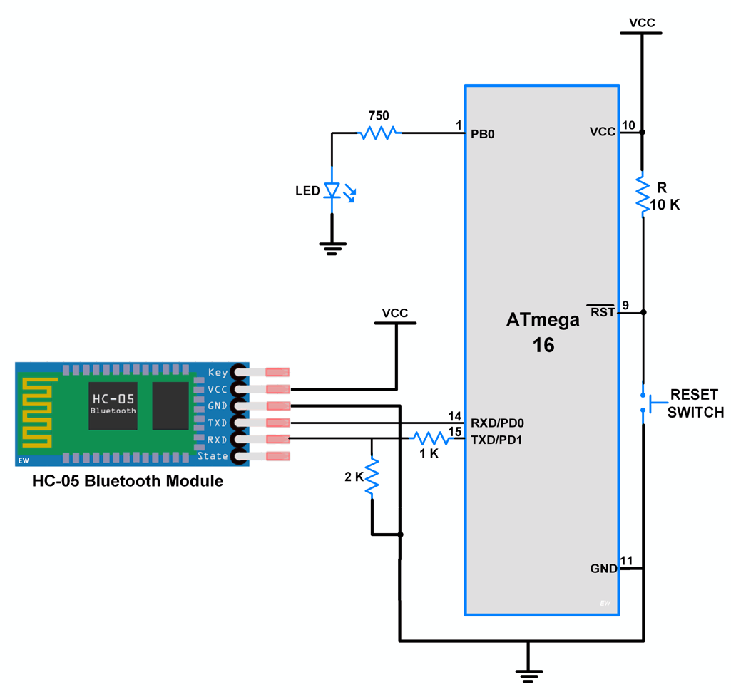 HC-05 Bluetooth Module Interfacing with AVR ATmega16/ATmega32 | A..