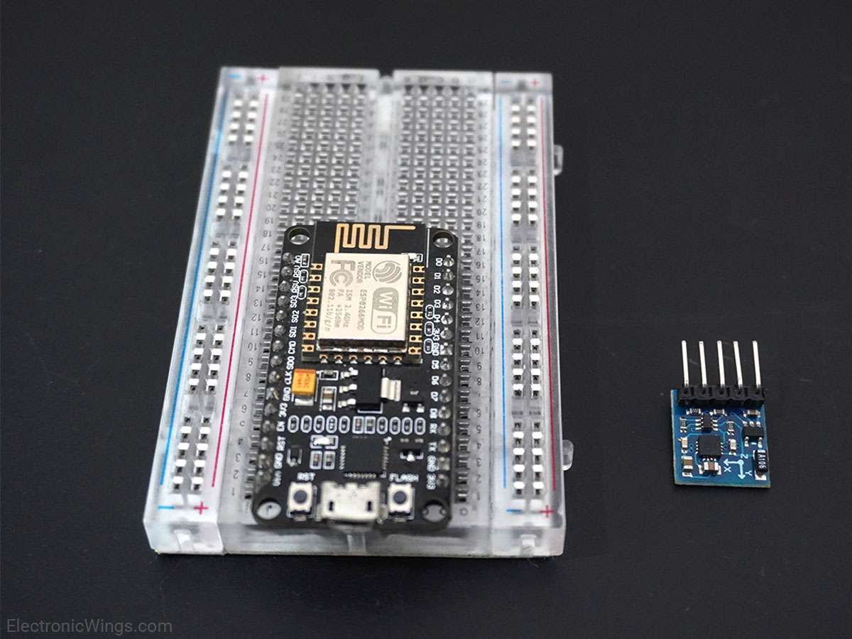 Magnetometer HMC5883L Interfacing with NodeMCU | NodeMCU