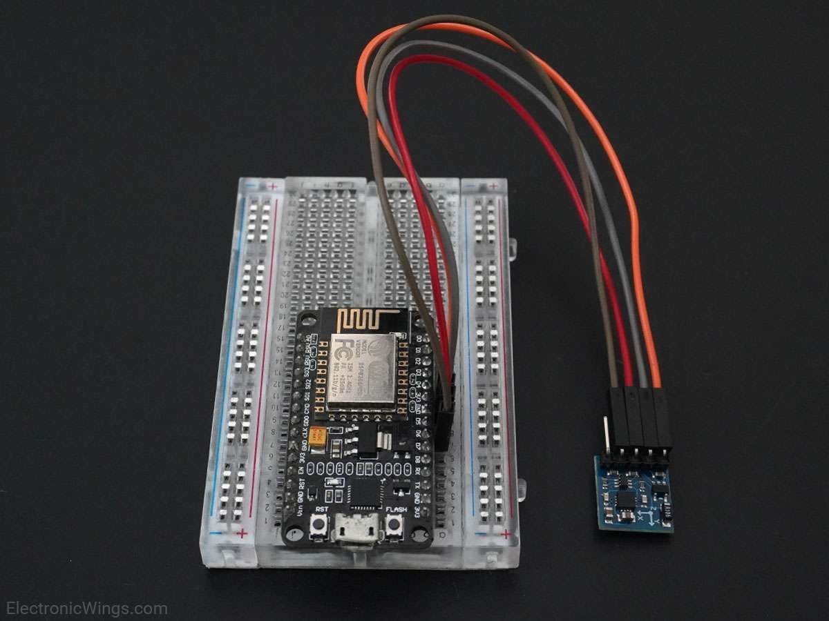 Magnetometer HMC5883L Interfacing with NodeMCU | NodeMCU
