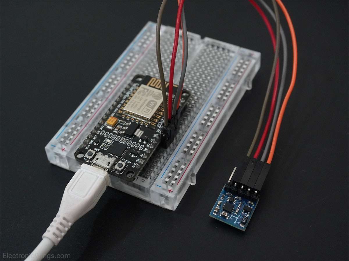 Magnetometer HMC5883L Interfacing with NodeMCU | NodeMCU