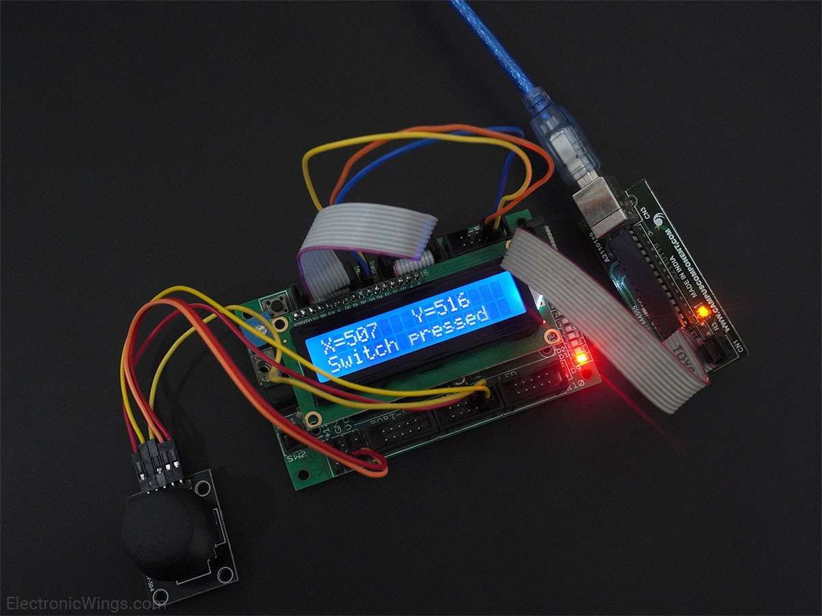 Analog Joystick interface with AVR ATmega16/ATmega32 | AVR ATmega..