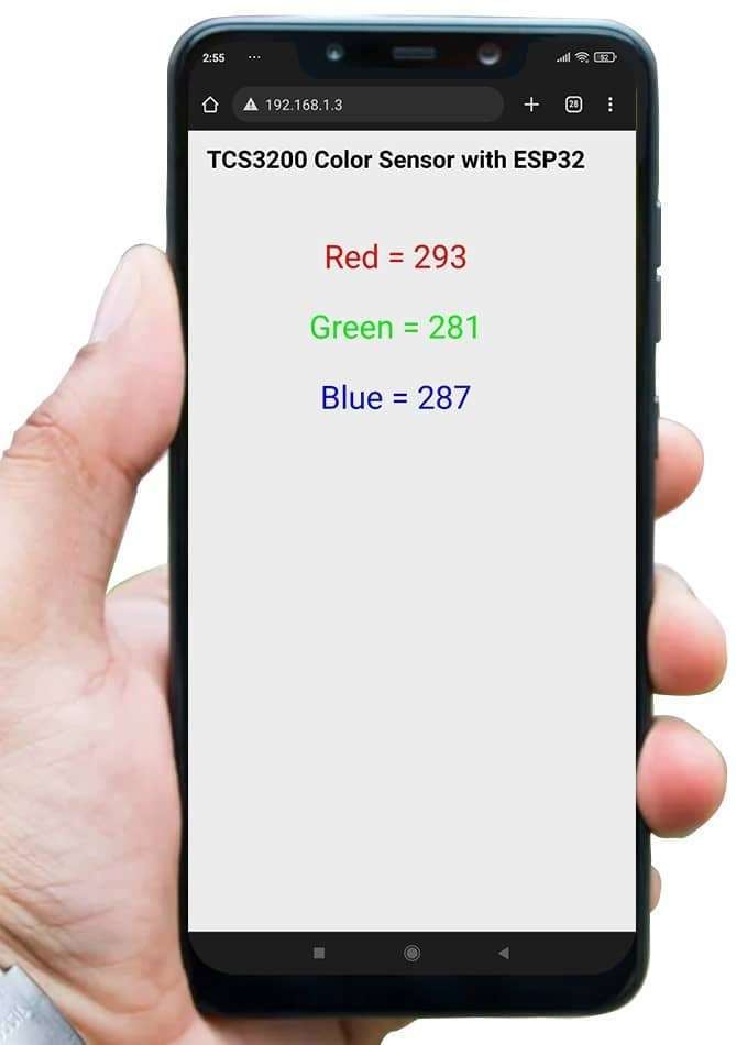 TCS3200 Color Sensor Interfacing with ESP32 | ESP32