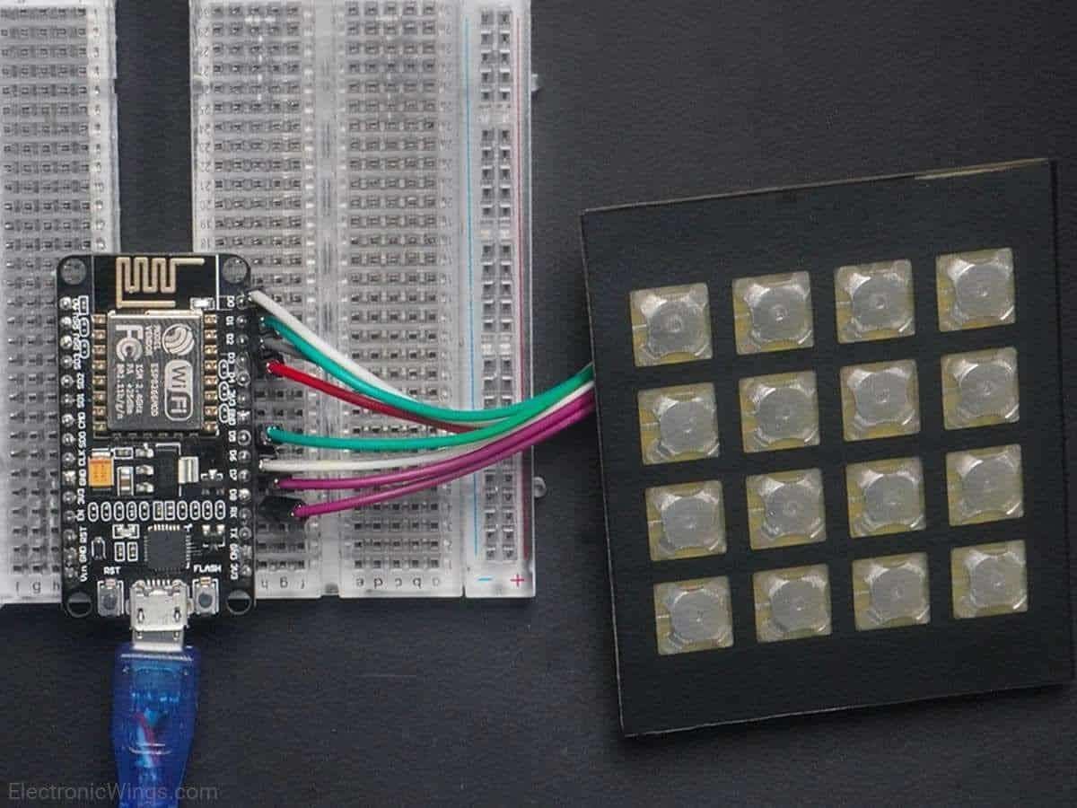 4x4 Matrix Keypad Interfacing with NodeMCU | NodeMCU