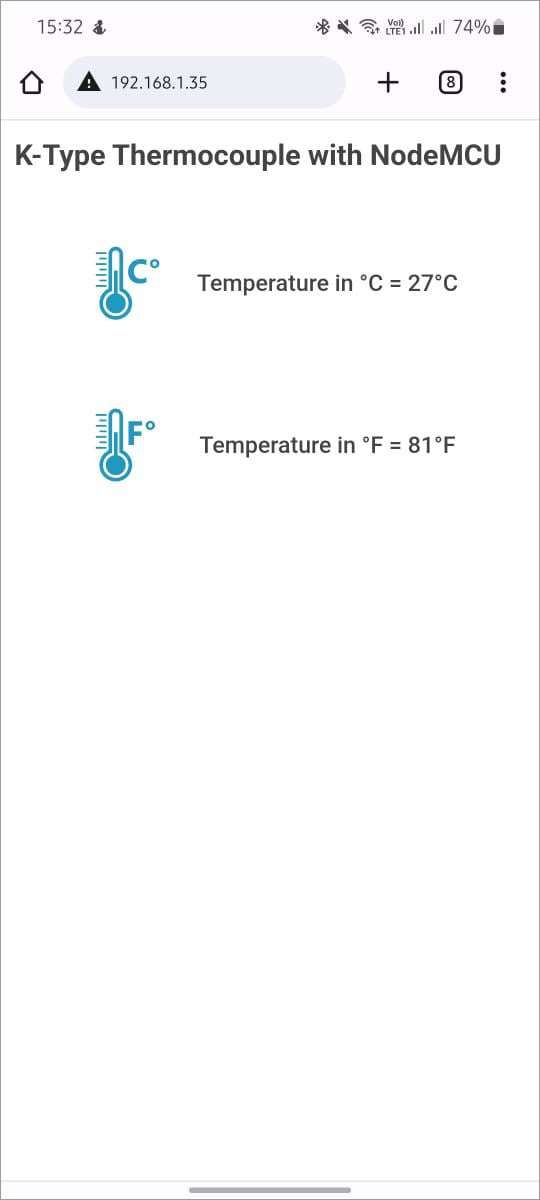 Thermocouple Sensor Interfacing with NodeMCU | NodeMCU