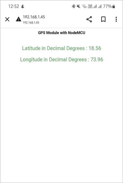 GPS Module Interfacing with NodeMCU | NodeMCU