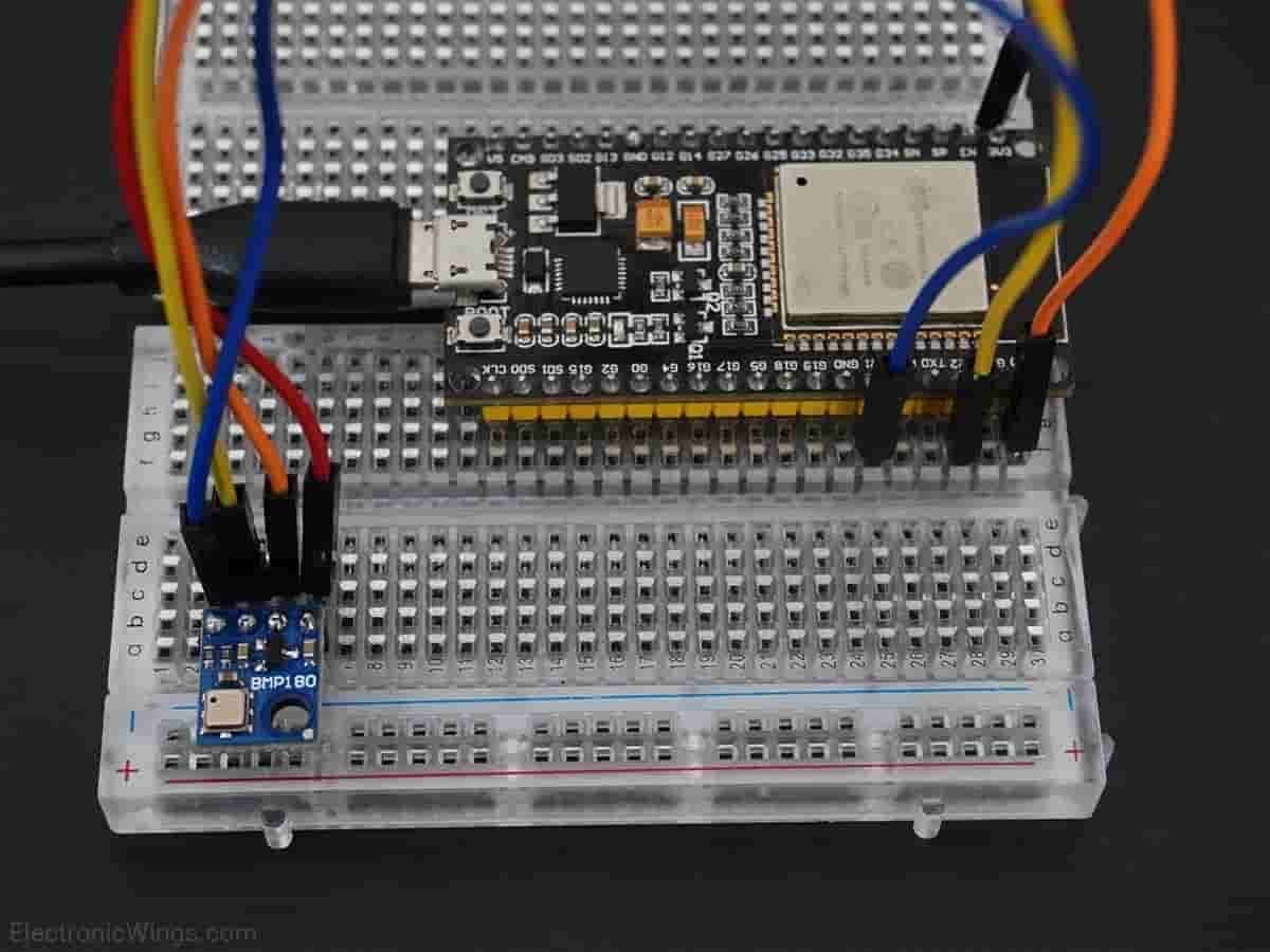 BMP180 Barometer Sensor Interfacing with ESP32 | ESP32
