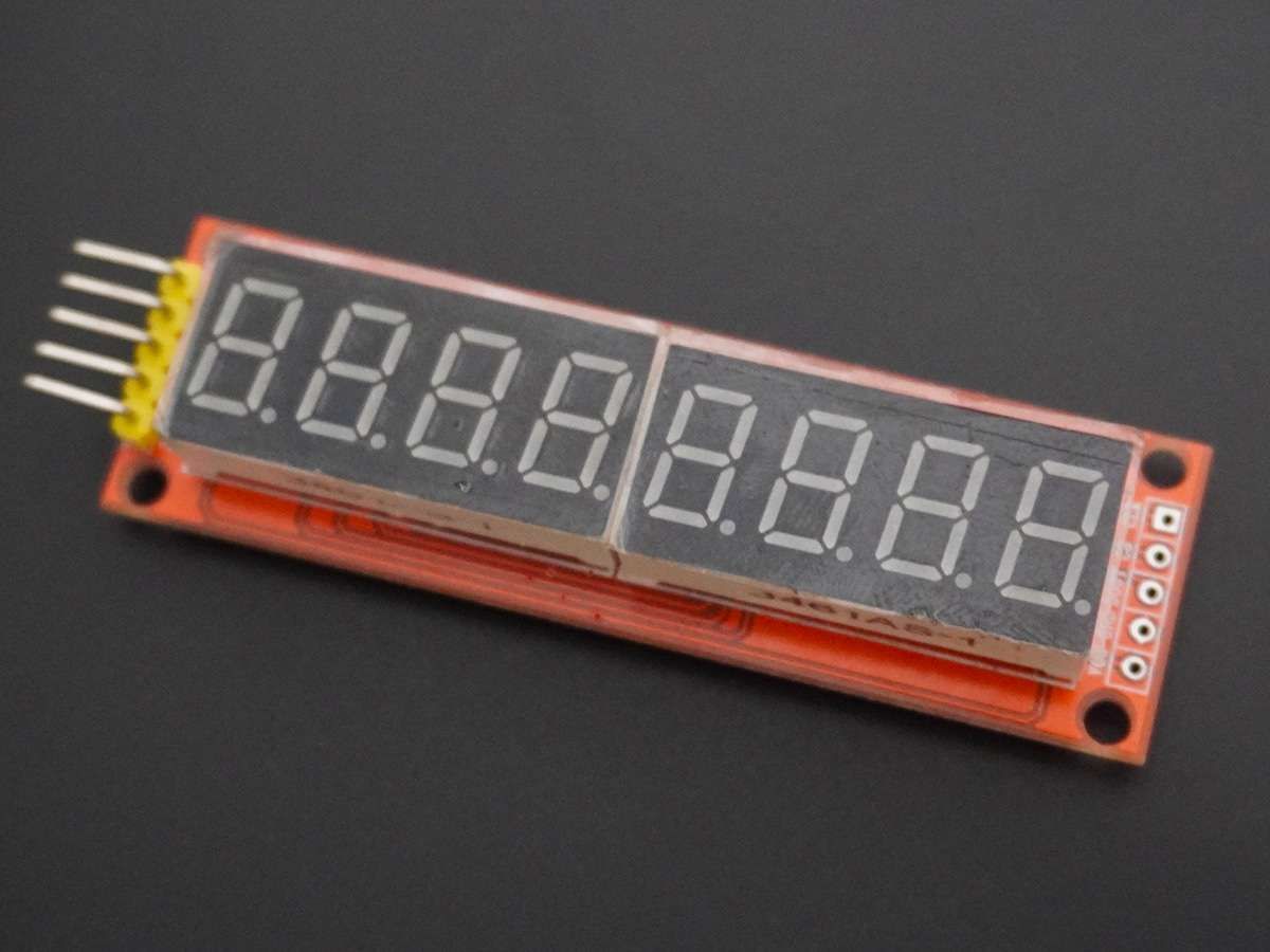 Arduino Uno MAX7219 8-Digit 7-Segment Socketed Red Display Module Led ...