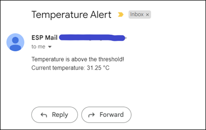 Temperature Alerts on Email using ESP32 | ESP32