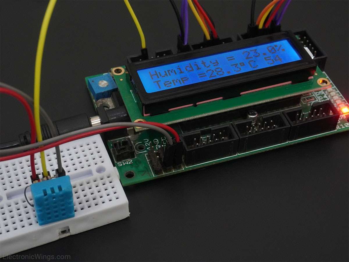 DHT11 Sensor Interfacing with AVR ATmega16/ATmega32. | AVR ATmega..