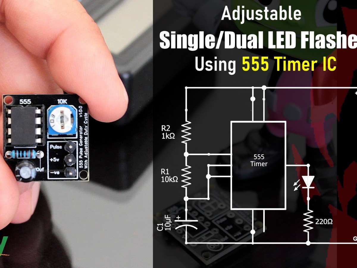 Adjustable Single Dual LED Flasher Using 555 Timer IC | project