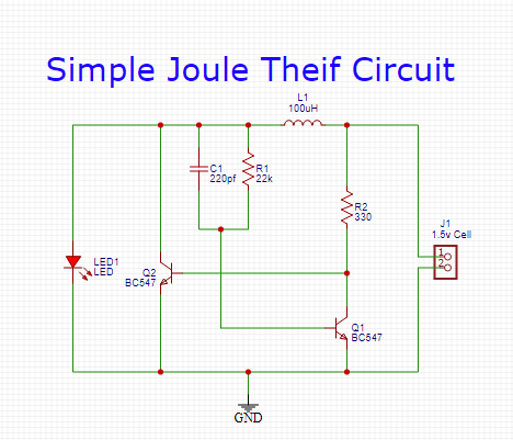 Simple Joule Thief Circuit - DIY Electronics Project | project