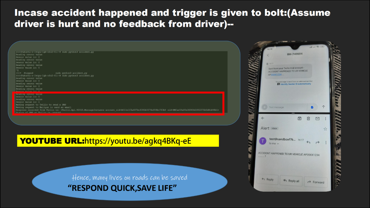Automated Accident Detection SMS and Email Alert System | project