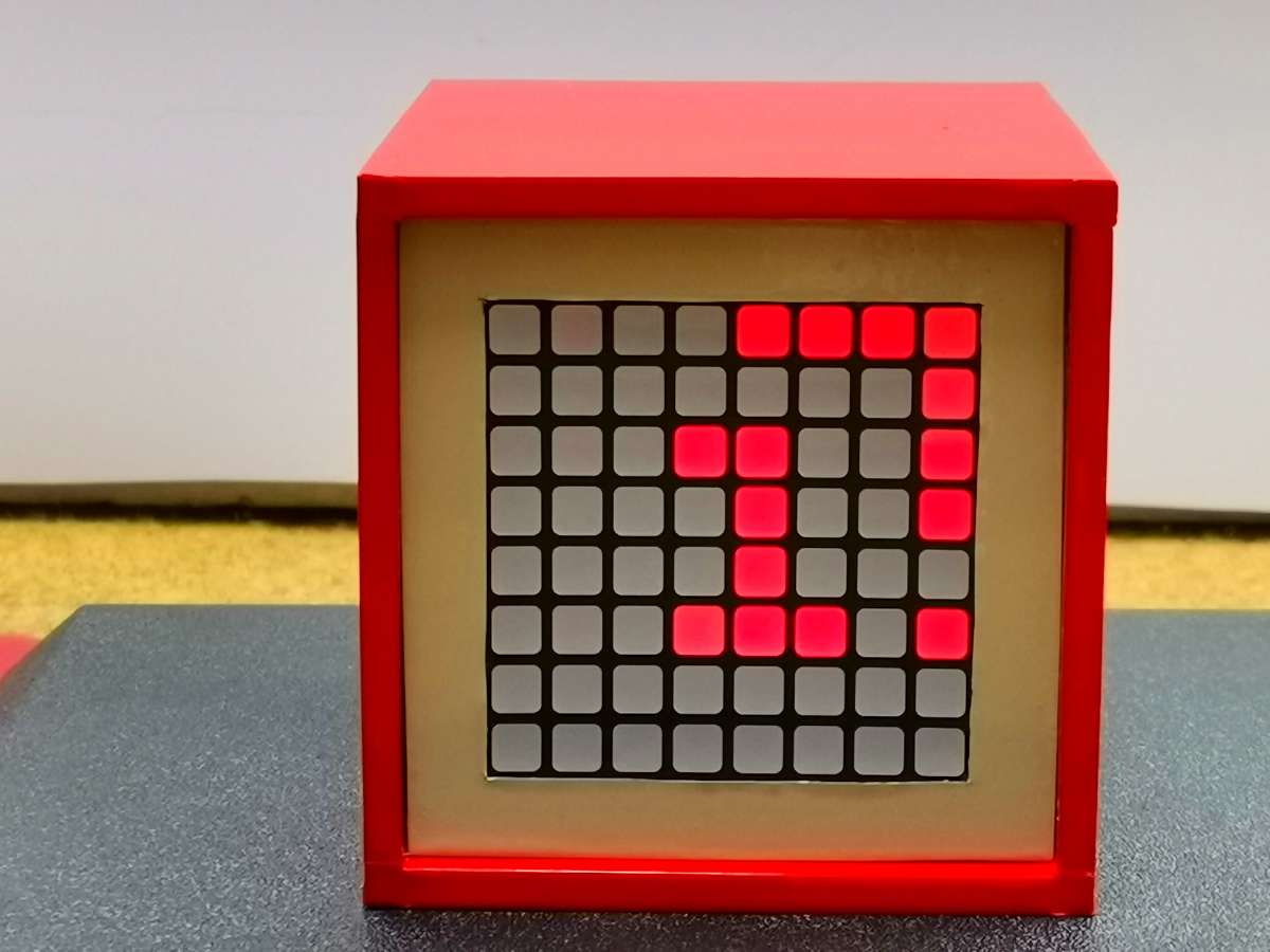 Arduino Buttonless Led Matrix Clock With Adxl335 Sensor Project