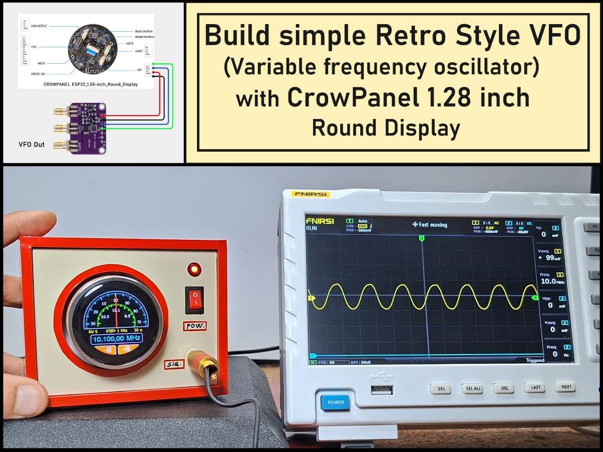 Build simple Retro Style VFO with Crowoanel Round Display | proj..