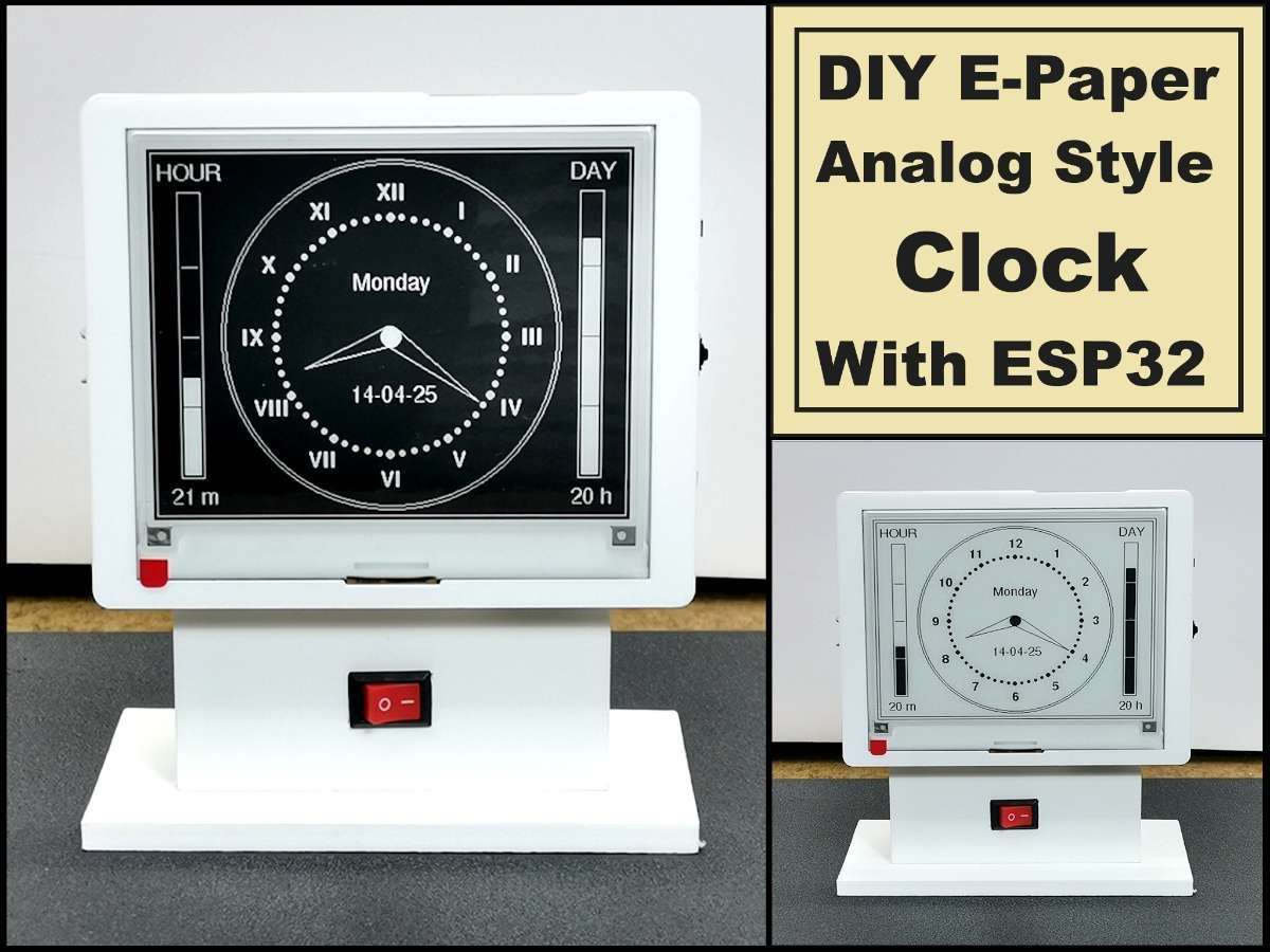 Building an E-Paper Analog Clock with ESP32 - Full Tutorial | pro..