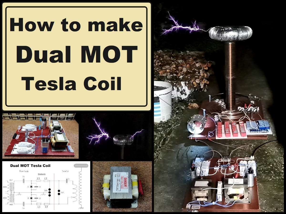 Dual MOT (microwave oven transformer) Tesla Coil | project