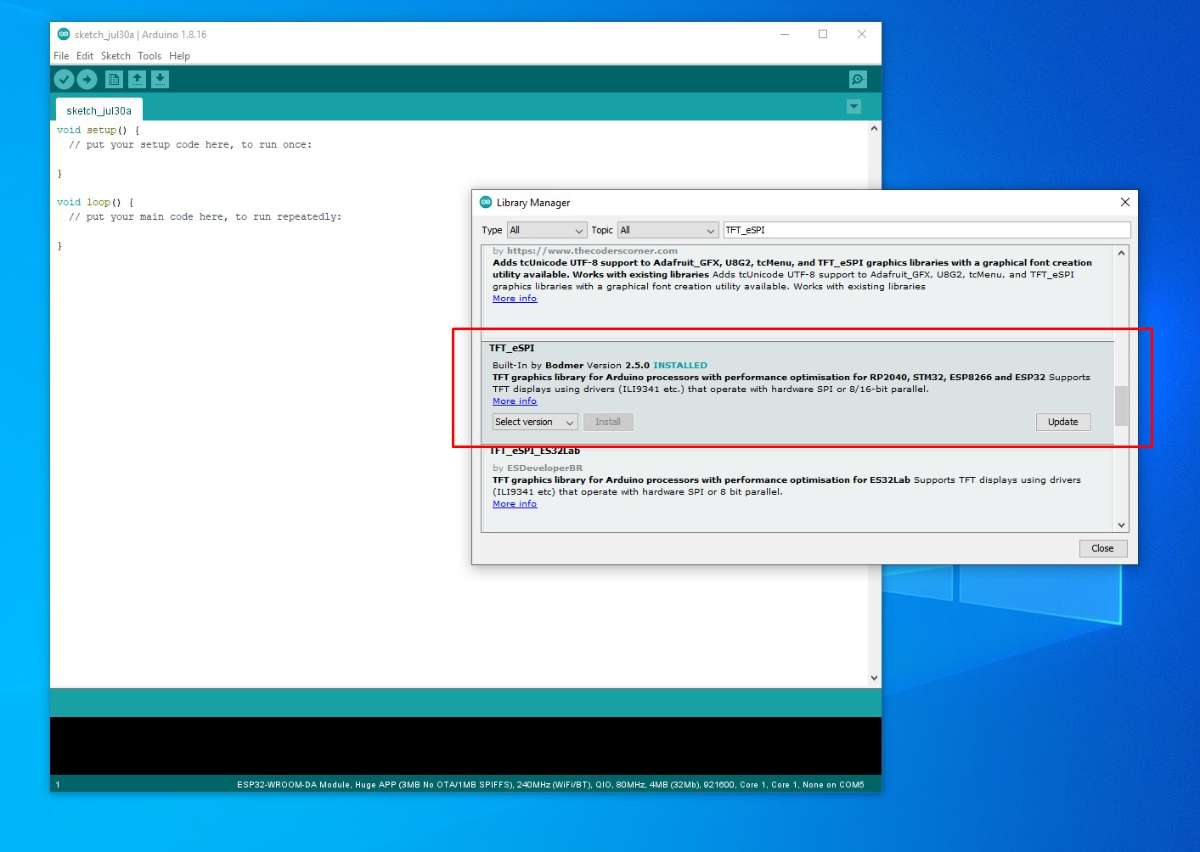 ELECROW Crow Panel ESP32 HMI Display TFT eSPI examples | project