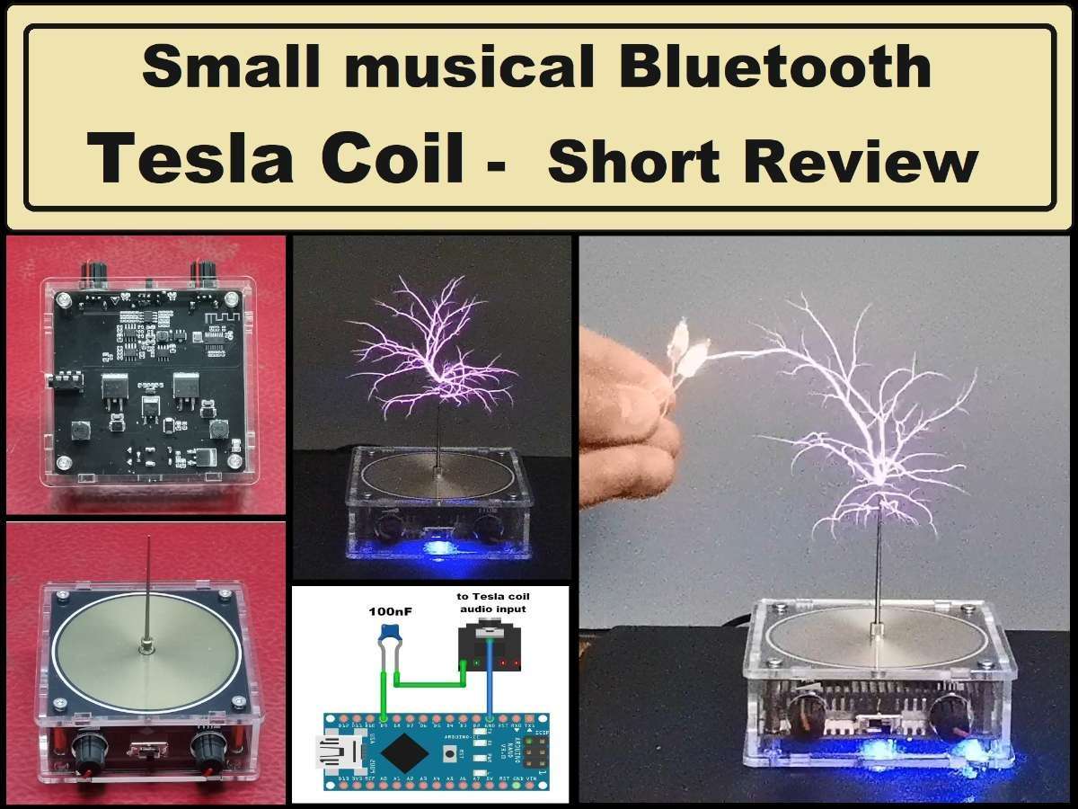 Short review of small music Tesla Coil with Bluetooth | project