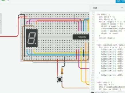 Dice Using 7 segment display and Attiny85 | project