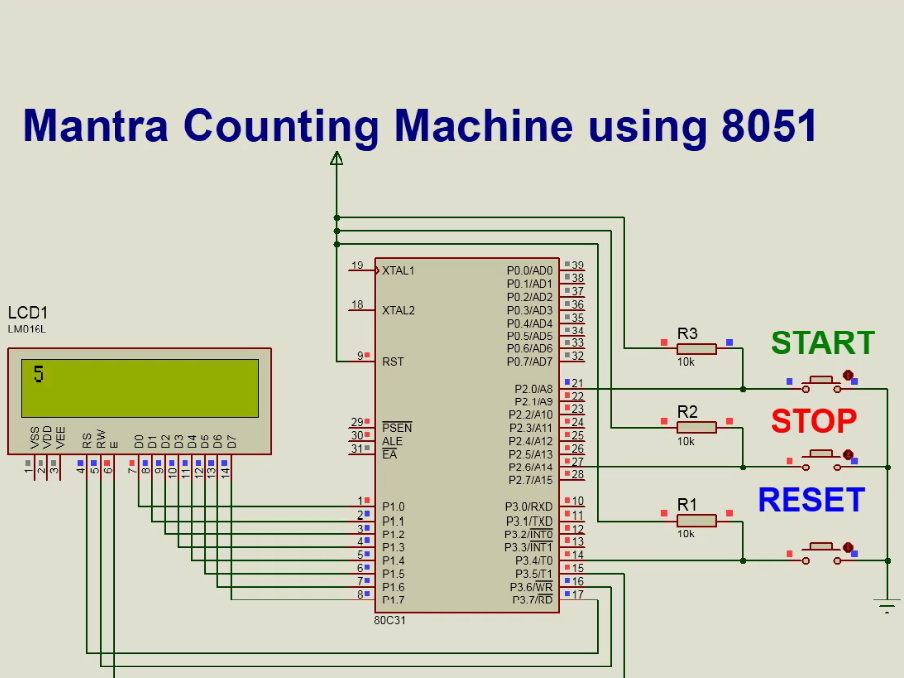 Mantra counting machine using 8051 micro-controller | project